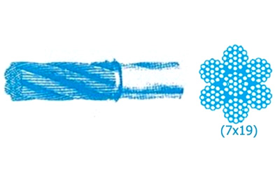 S-005 : ลวดสลิงหุ้มพลาสติก (7X19)